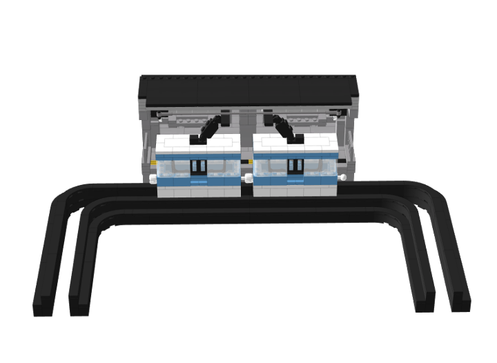 Monorail with Station (works) from BrickLink Studio [BrickLink]