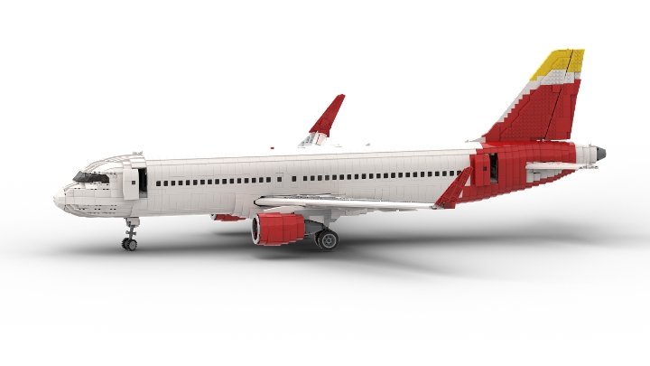 Airbus A320 Iberia from BrickLink Studio [BrickLink]