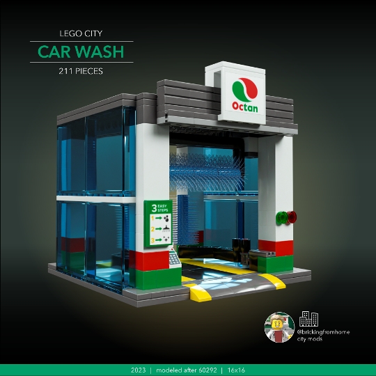 Lego City Car Wash from BrickLink Studio [BrickLink]