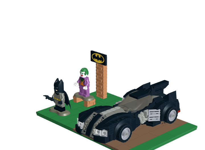 Lego Batman Arkham asylum Batmobile from BrickLink Studio [BrickLink]