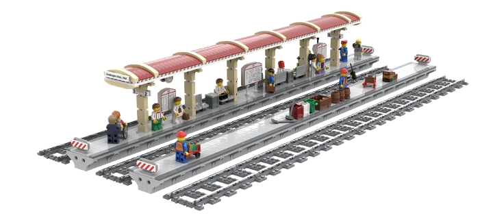 Train Station Studhagen Platform from BrickLink Studio [BrickLink]