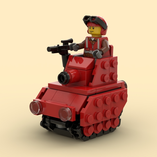 Advance Wars - Orange Star Tank from BrickLink Studio [BrickLink]