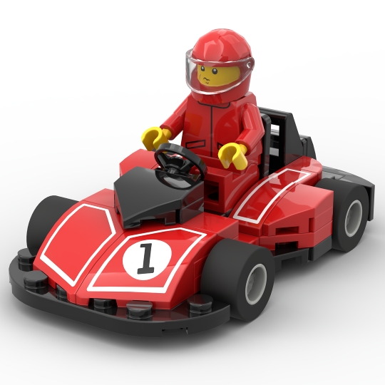 Red Go Kart from BrickLink Studio [BrickLink]