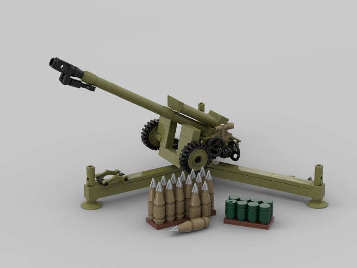 D-30(2A18) 122mm howitzer from BrickLink Studio [BrickLink]