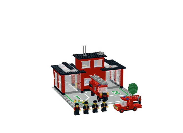 6382 Fire Station from BrickLink Studio [BrickLink]