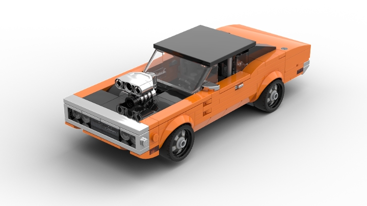 Dodge Charger R/T Hemi Orange from BrickLink Studio [BrickLink]
