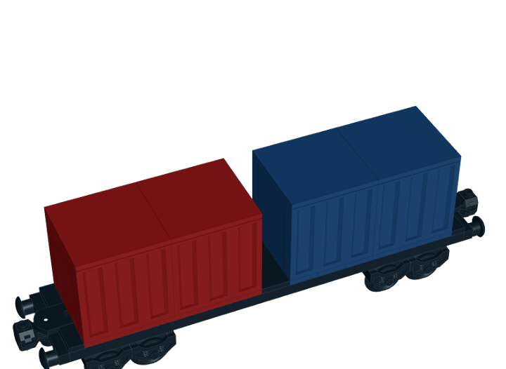 cargo flatcar train from BrickLink Studio [BrickLink]