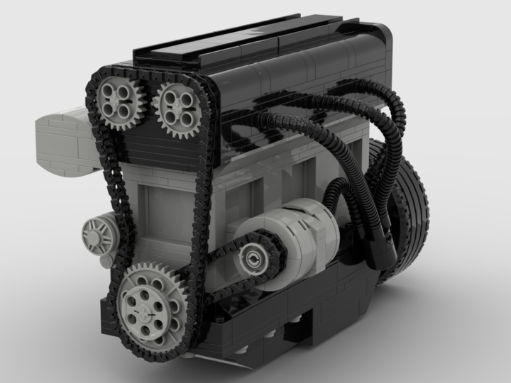 I3 Vaccum Engine from BrickLink Studio [BrickLink]