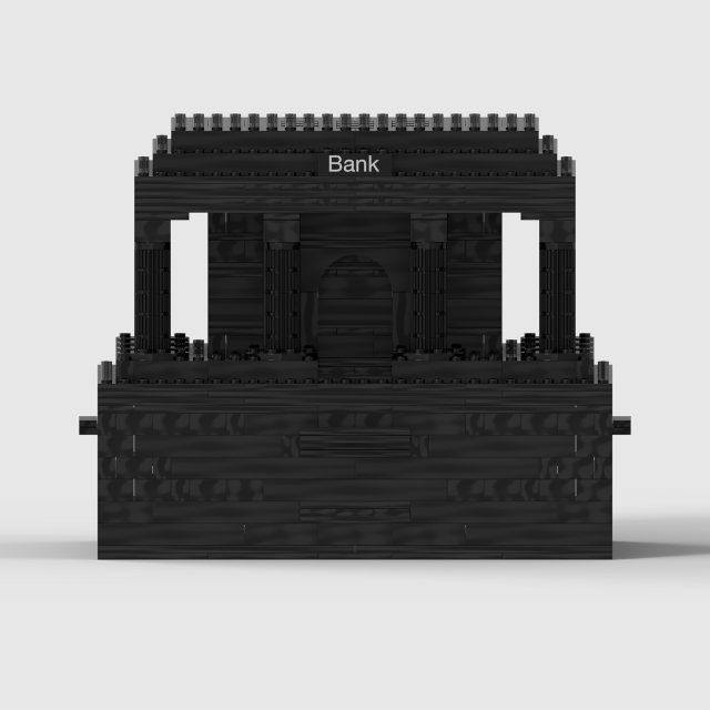 [Bank Building With Secret Drawer Opened With A Passcode] [BrickLink]