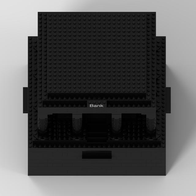 [Bank Building With Secret Drawer Opened With A Passcode] [BrickLink]