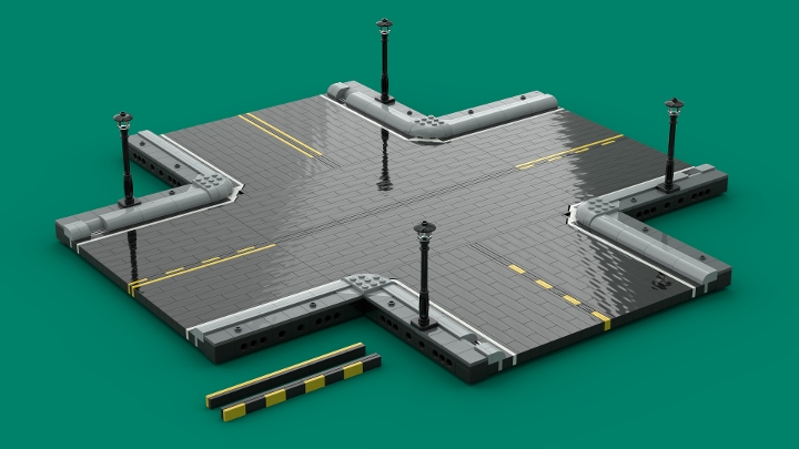 Ultra-Wide Curbed Roads With Custom Striping from BrickLink Studio ...