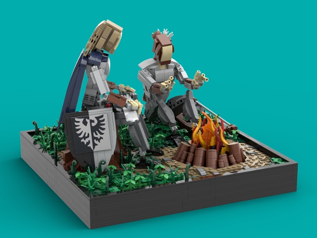 [Two Resting Knights] [BrickLink]