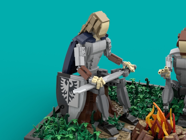 [Two Resting Knights] [BrickLink]