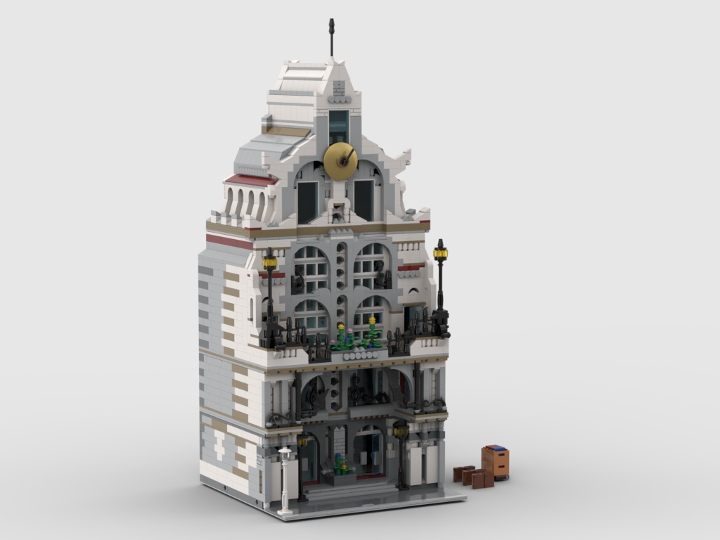 art deco modular library from BrickLink Studio [BrickLink]