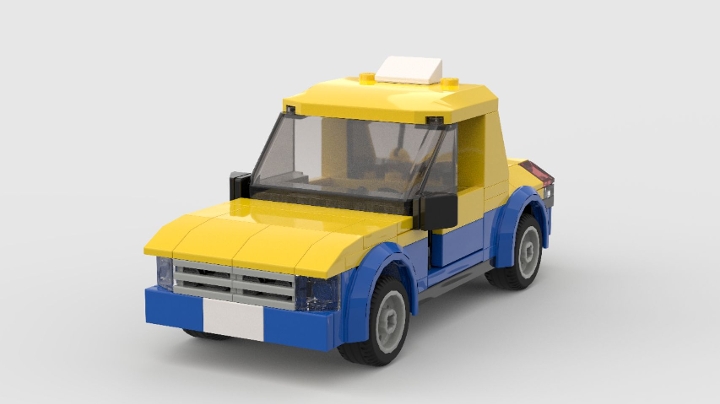 Ford crown victoria Downtown cab Co. from BrickLink Studio [BrickLink]