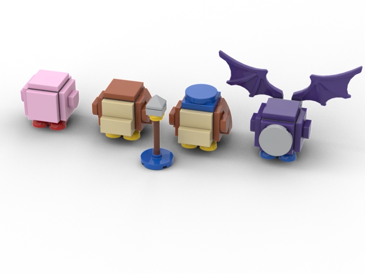 Lego Kirby Characters from BrickLink Studio [BrickLink]