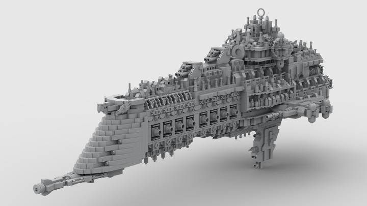 Warhammer 40K - Overlord Class Battlecruiser from BrickLink Studio [BrickLink]