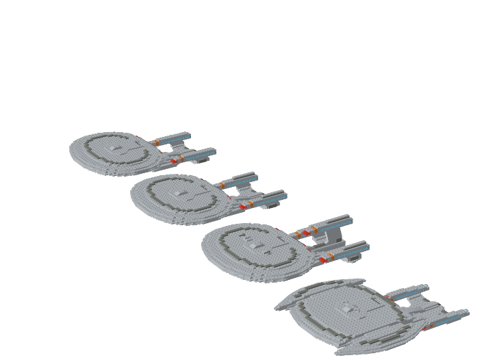 Galaxy-Class Variants from BrickLink Studio [BrickLink]