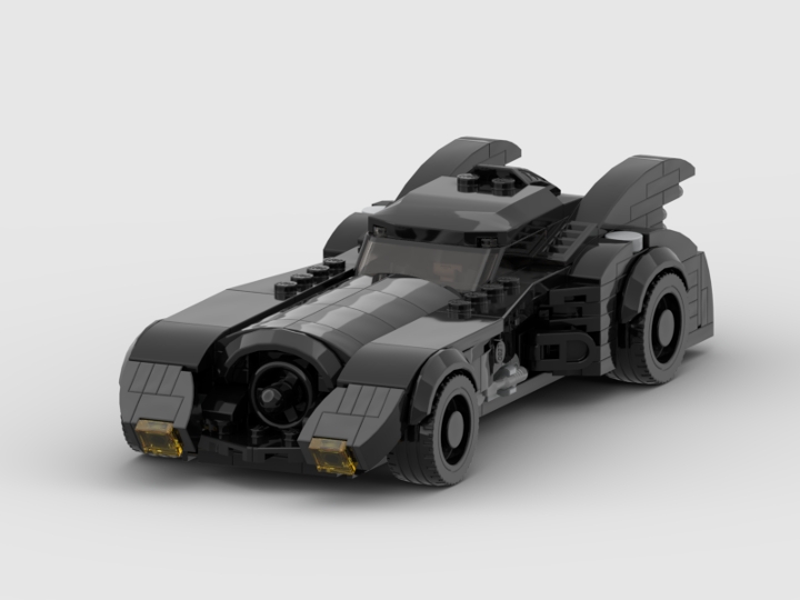 Keaton Batmobile V2 (with instructions) from BrickLink Studio [BrickLink]