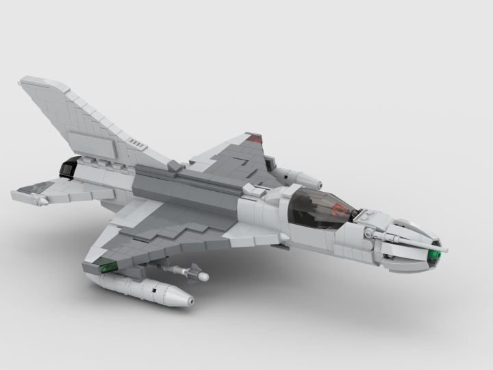 Chengdu J-7G v3 in 1:35 (Minifig) scale from BrickLink Studio [BrickLink]
