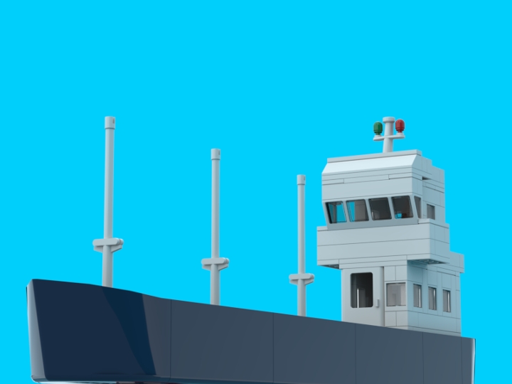 Cargo ship from BrickLink Studio [BrickLink]