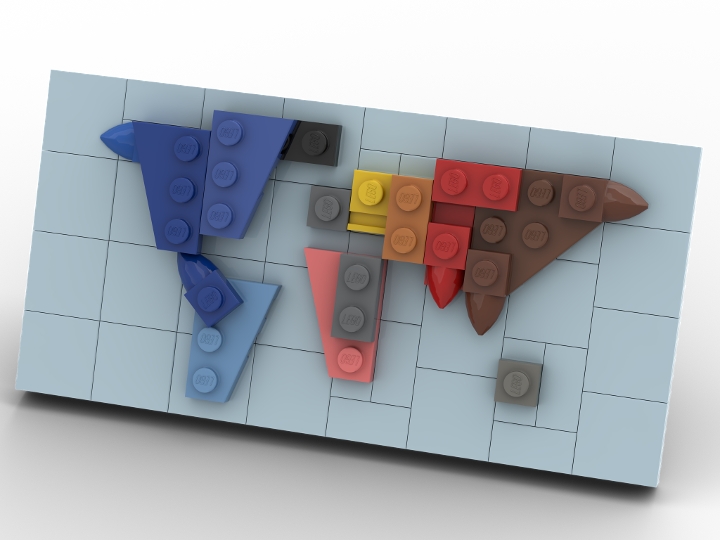 World map from BrickLink Studio [BrickLink]
