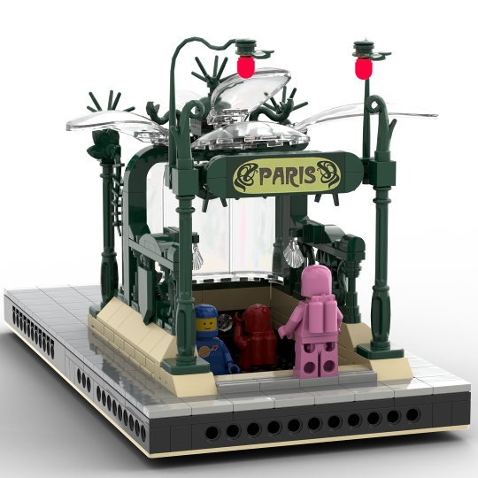Hector Guimard style Paris Metro Modular from BrickLink Studio [BrickLink]