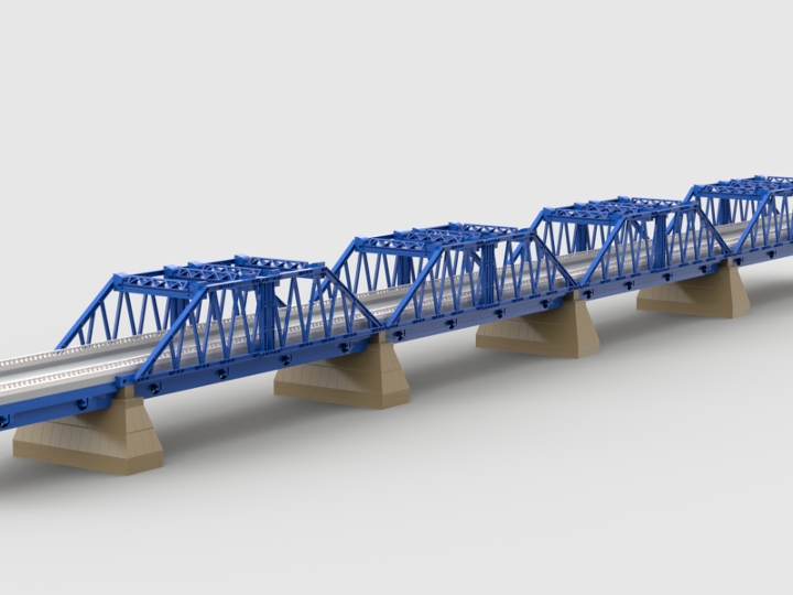 Grand Rapids MI Blue Bridge from BrickLink Studio [BrickLink]