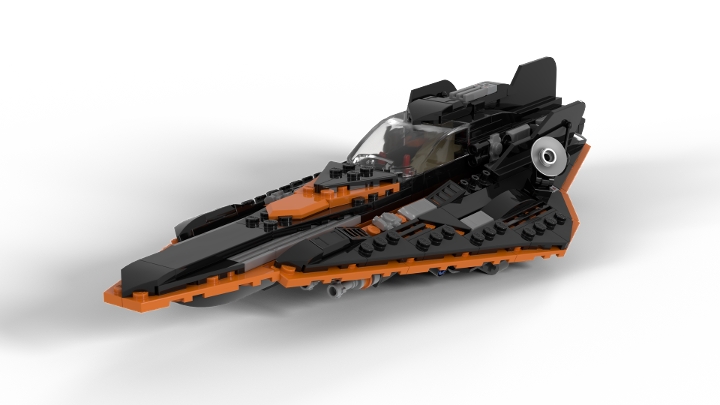 Black & Orange Starfighter from BrickLink Studio [BrickLink]