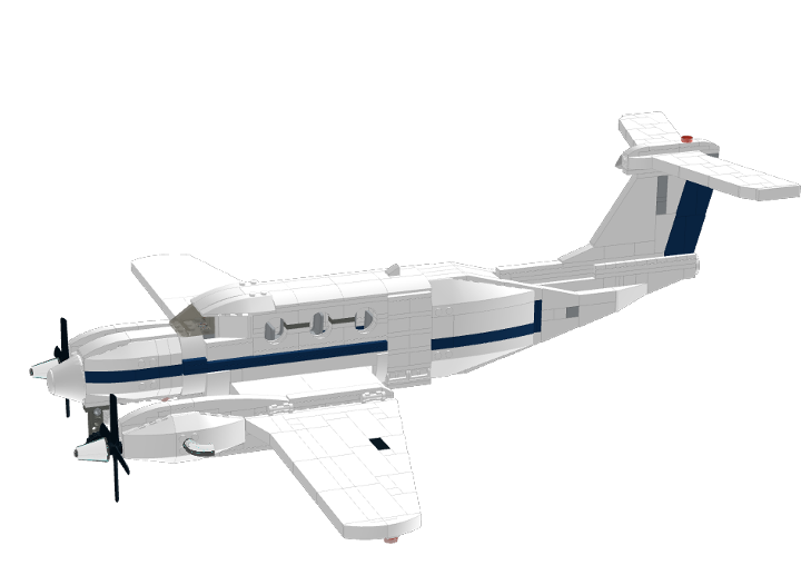 Jurassic Park 3 Beechcraft plane from BrickLink Studio [BrickLink]