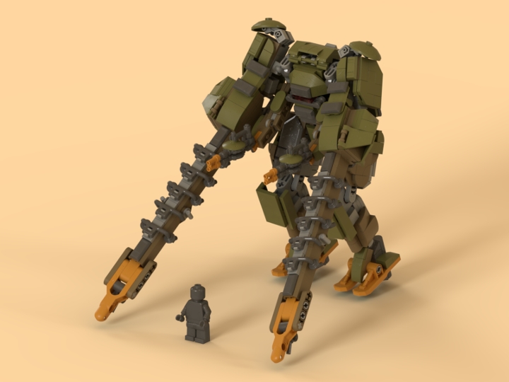 A-35 military mech from BrickLink Studio [BrickLink]