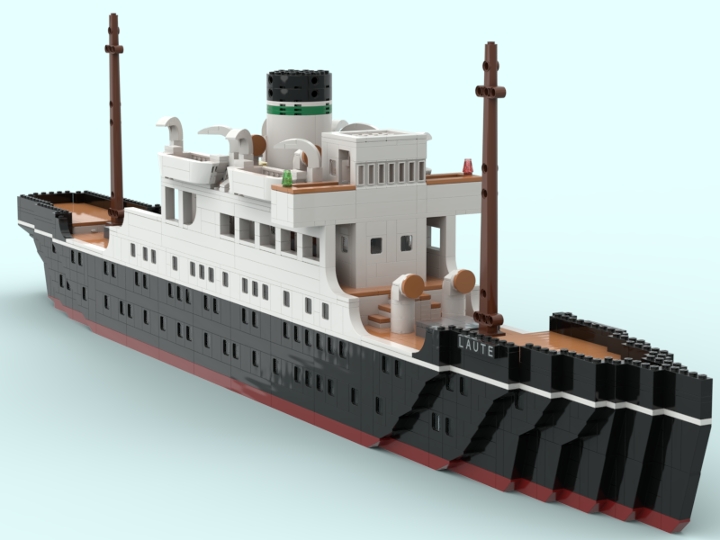 Small Ocean Liner (Revised) from BrickLink Studio [BrickLink]