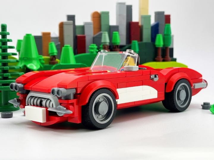 Chevrolet Corvette C1 from BrickLink Studio [BrickLink]