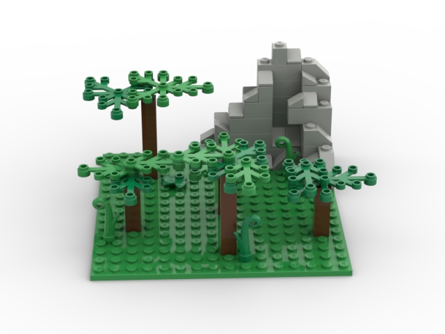 micro forest and mountain from BrickLink Studio [BrickLink]