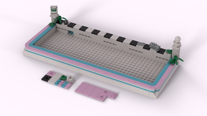 KBDCraft Vaporwave Keyboard from BrickLink Studio [BrickLink]