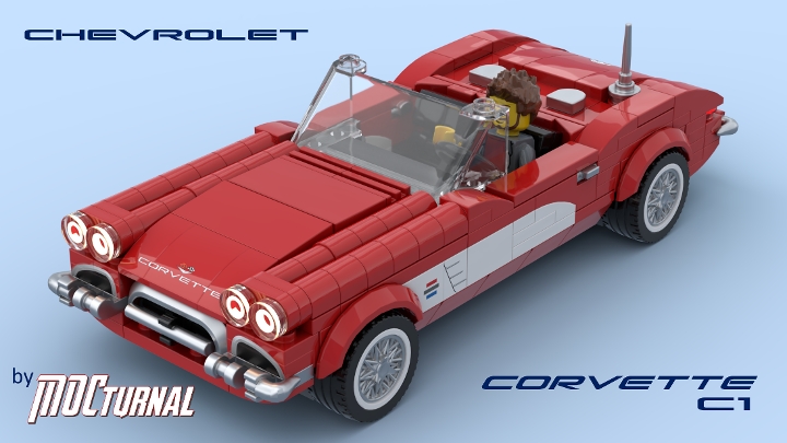 Mini Icons: 10321 Chevrolet Corvette C1 from BrickLink Studio [BrickLink]