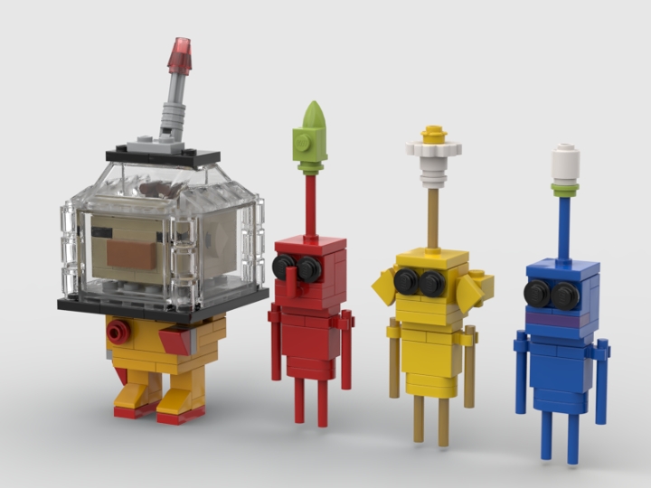 Captain Olimar and Pikmin from BrickLink Studio [BrickLink]