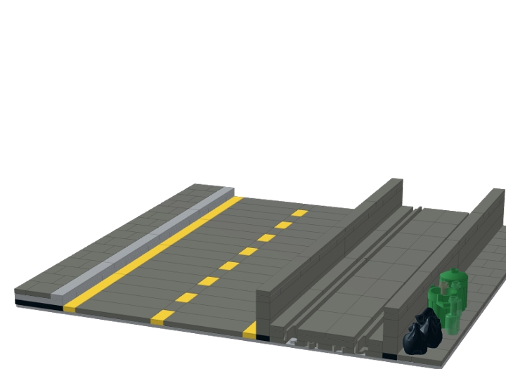 street with train track from BrickLink Studio [BrickLink]