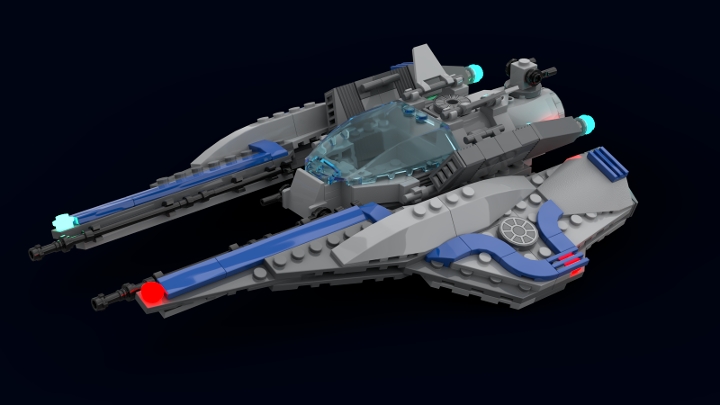 Z-class hyperdrive starfighter from BrickLink Studio [BrickLink]