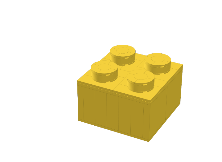 2x2 Brick (Yellow) from BrickLink Studio [BrickLink]