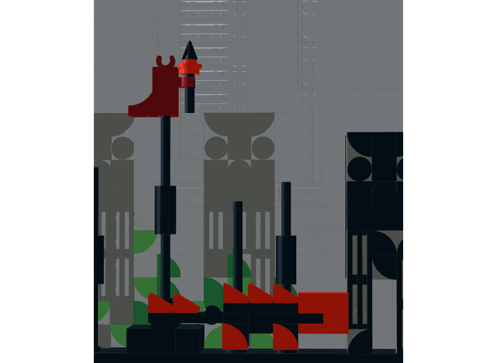 rain world Red lizard from BrickLink Studio [BrickLink]