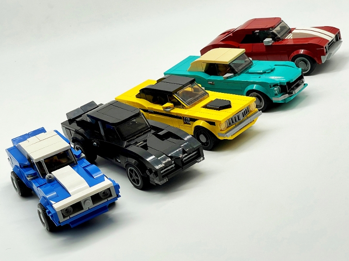 Muscle Car Vehicle Pack #2 from BrickLink Studio [BrickLink]