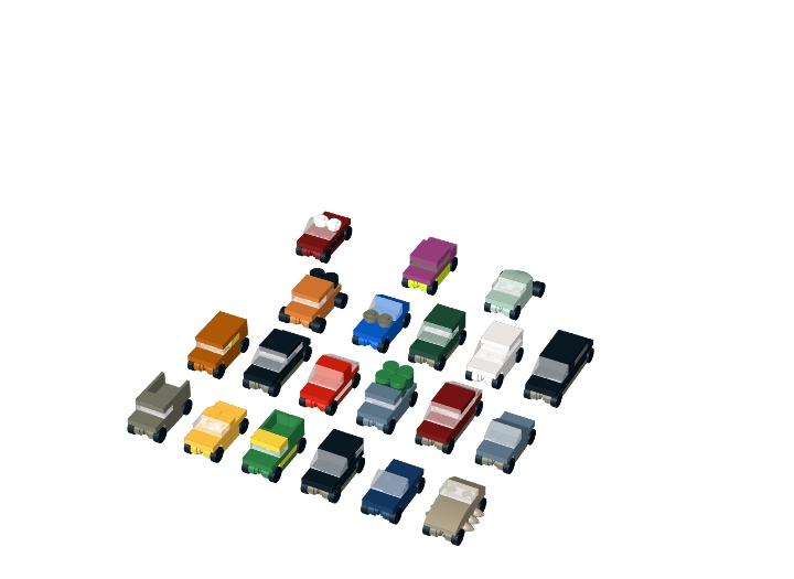 20 Micro Cars from BrickLink Studio [BrickLink]