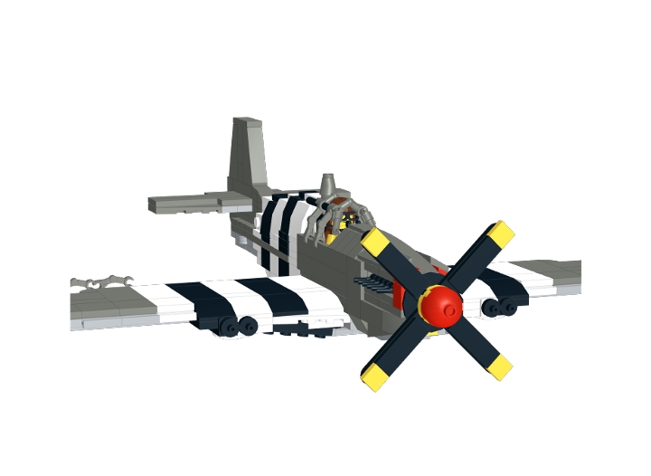 P-51B Mustang D-Day from BrickLink Studio [BrickLink]