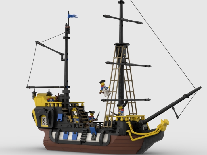 Caribbean Clipper 2023 Modular Remake from BrickLink Studio [BrickLink]