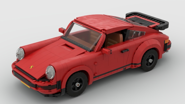 Porsche 911 turbo red from BrickLink Studio [BrickLink]