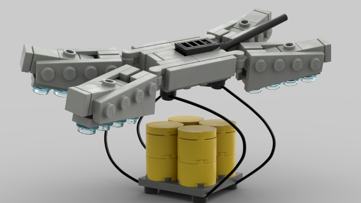 Futuristic Mini Cargo Drone from BrickLink Studio [BrickLink]