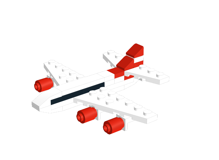 A Big Virgin Atlantic Thank You A340 from BrickLink Studio [BrickLink]