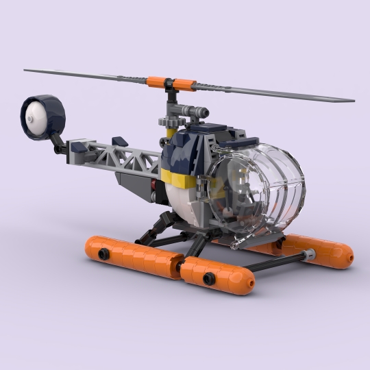 Light Pontoon Helicopter from BrickLink Studio [BrickLink]
