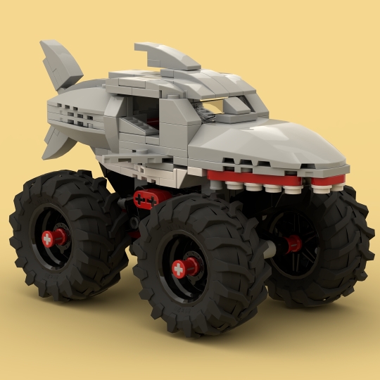Megalodon Monster Truck from BrickLink Studio [BrickLink]